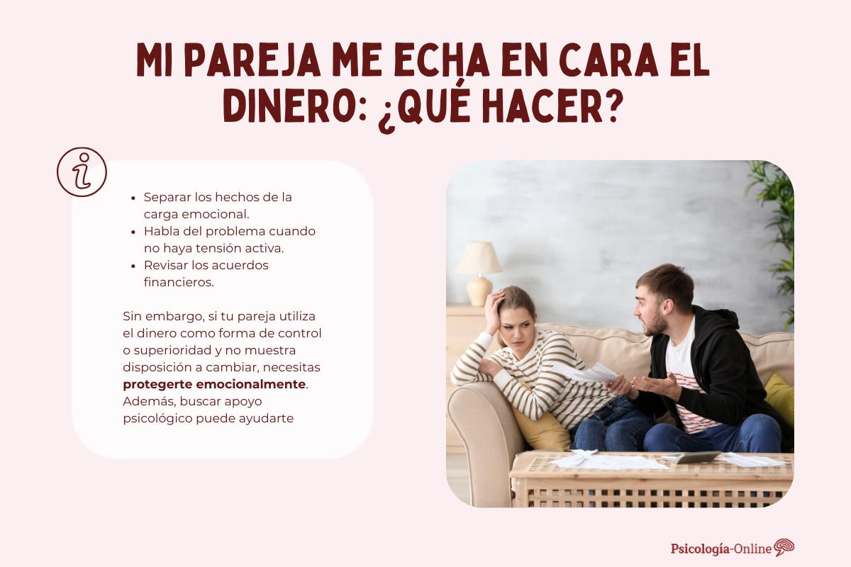 Mi pareja me echa en cara el dinero: ¿qué hacer?
