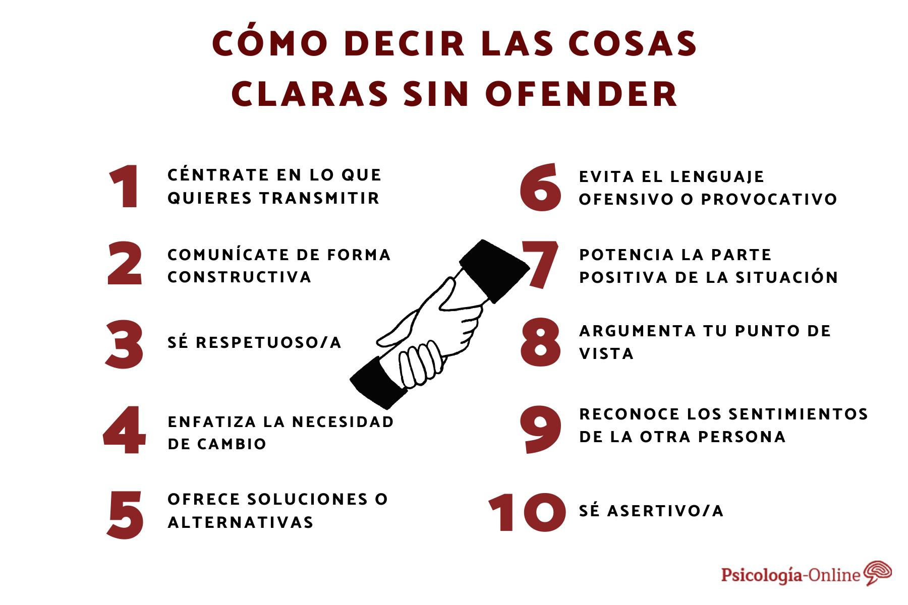 10 Formas de decir las cosas claras sin ofender