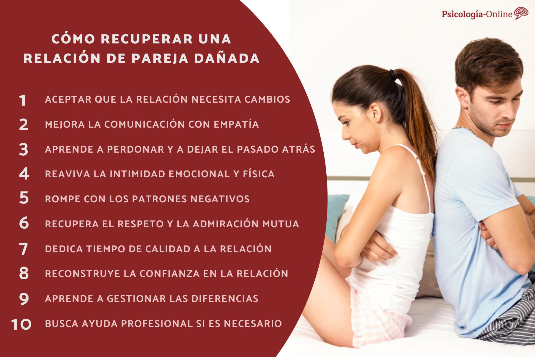 10 Consejos para recuperar una relación de pareja dañada