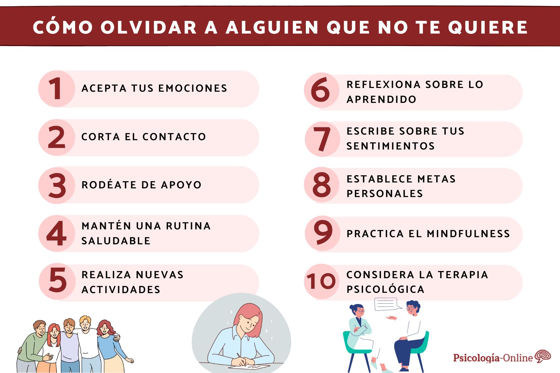 10 Consejos para olvidar a alguien que no te quiere