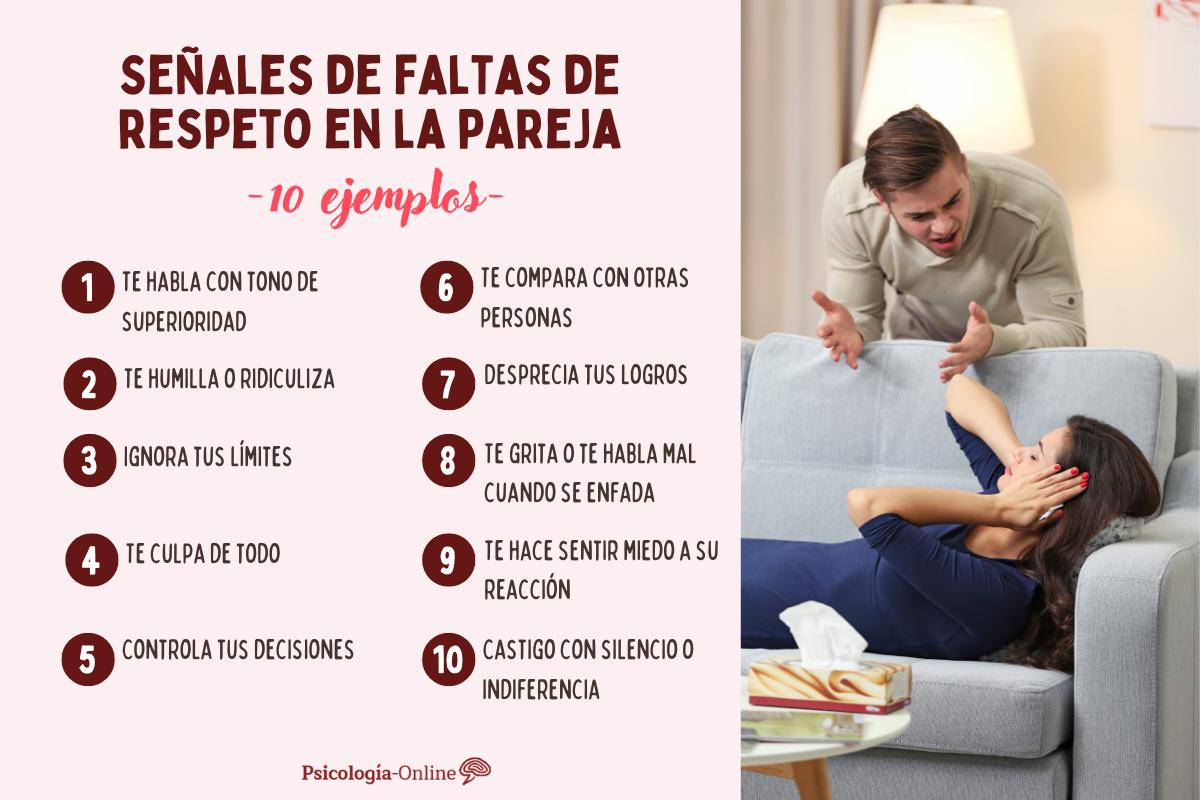 Señales de falta de respeto en la pareja: Ejemplos y frases para ...