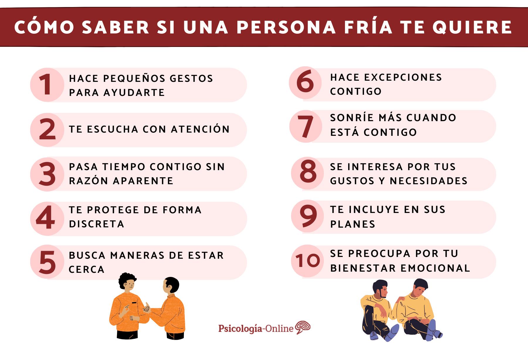 Cómo saber si una persona fría te quiere - 10 Señales