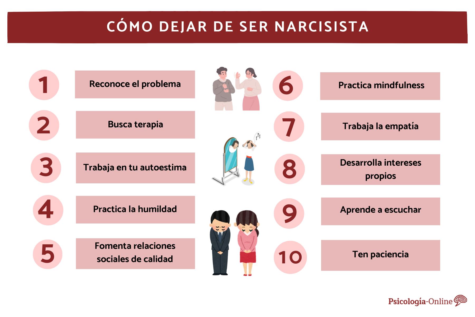 10 Consejos para dejar de ser narcisista 10 Consejos para dejar de ser narcisista