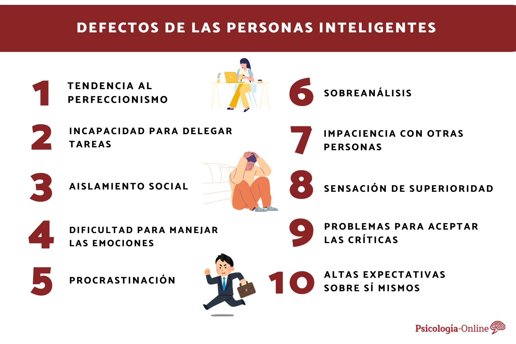 Los 10 defectos de las personas inteligentes