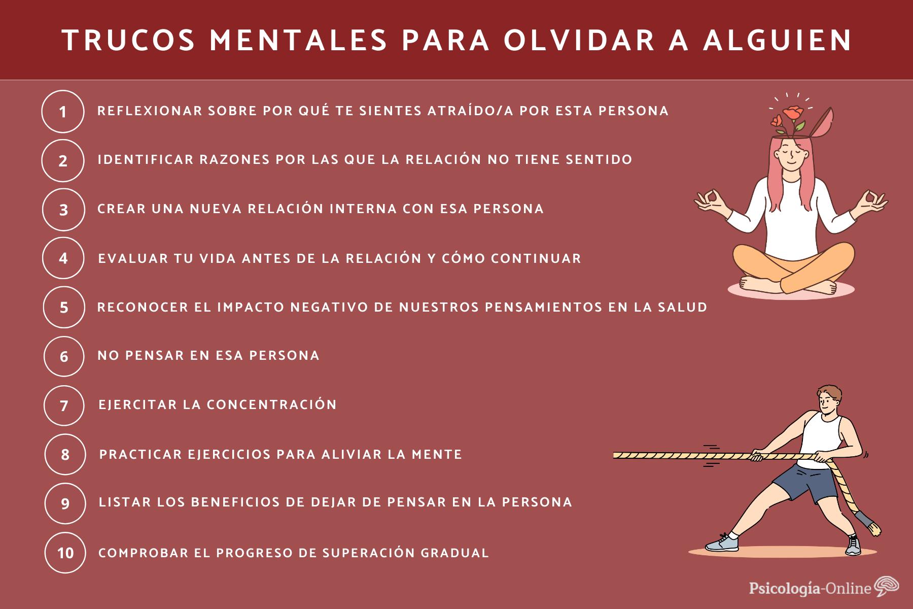 10 Trucos mentales para olvidar a alguien