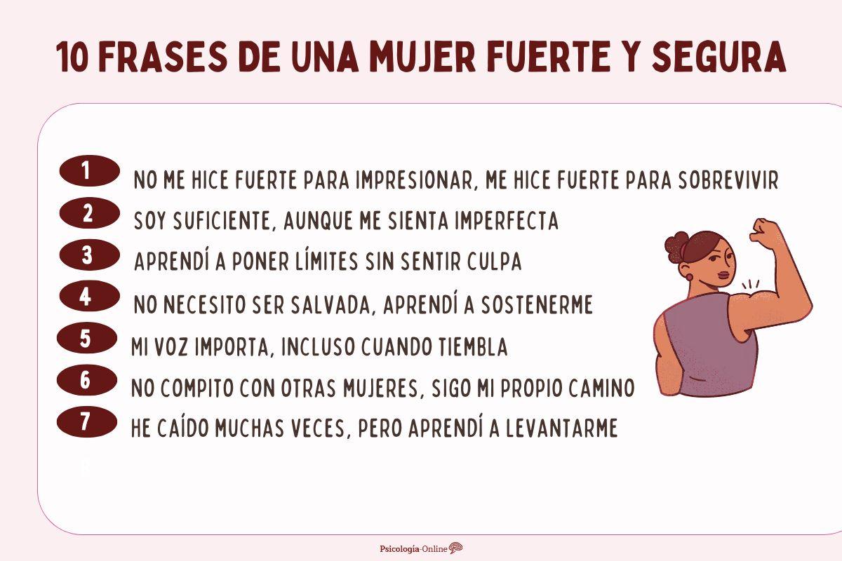 10 frases de una mujer fuerte y segura para aprender a quererse