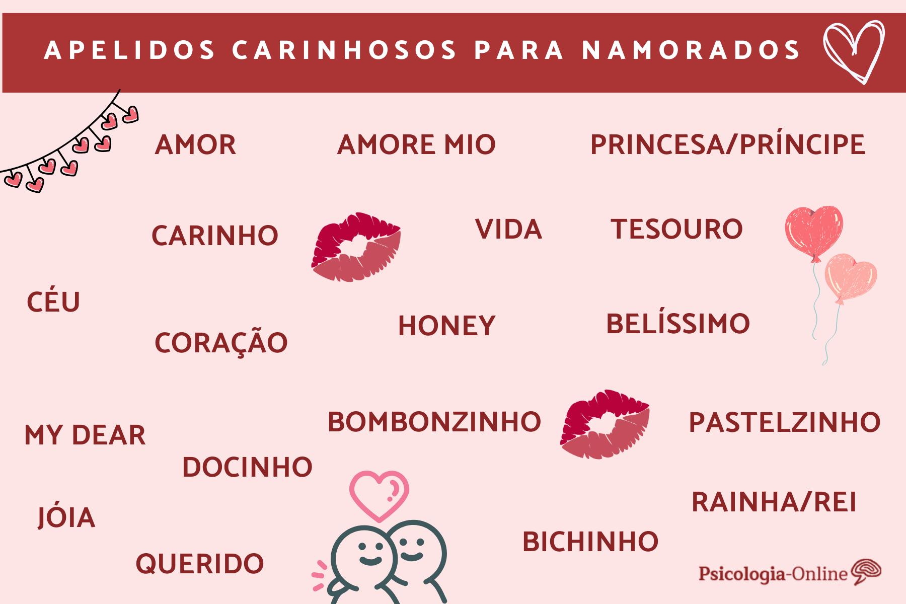 +160 Apelidos carinhosos para namorados