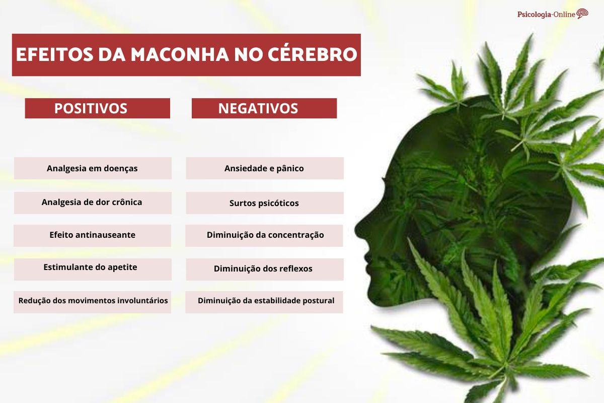 Efeitos da maconha no cérebro - Positivos e negativos